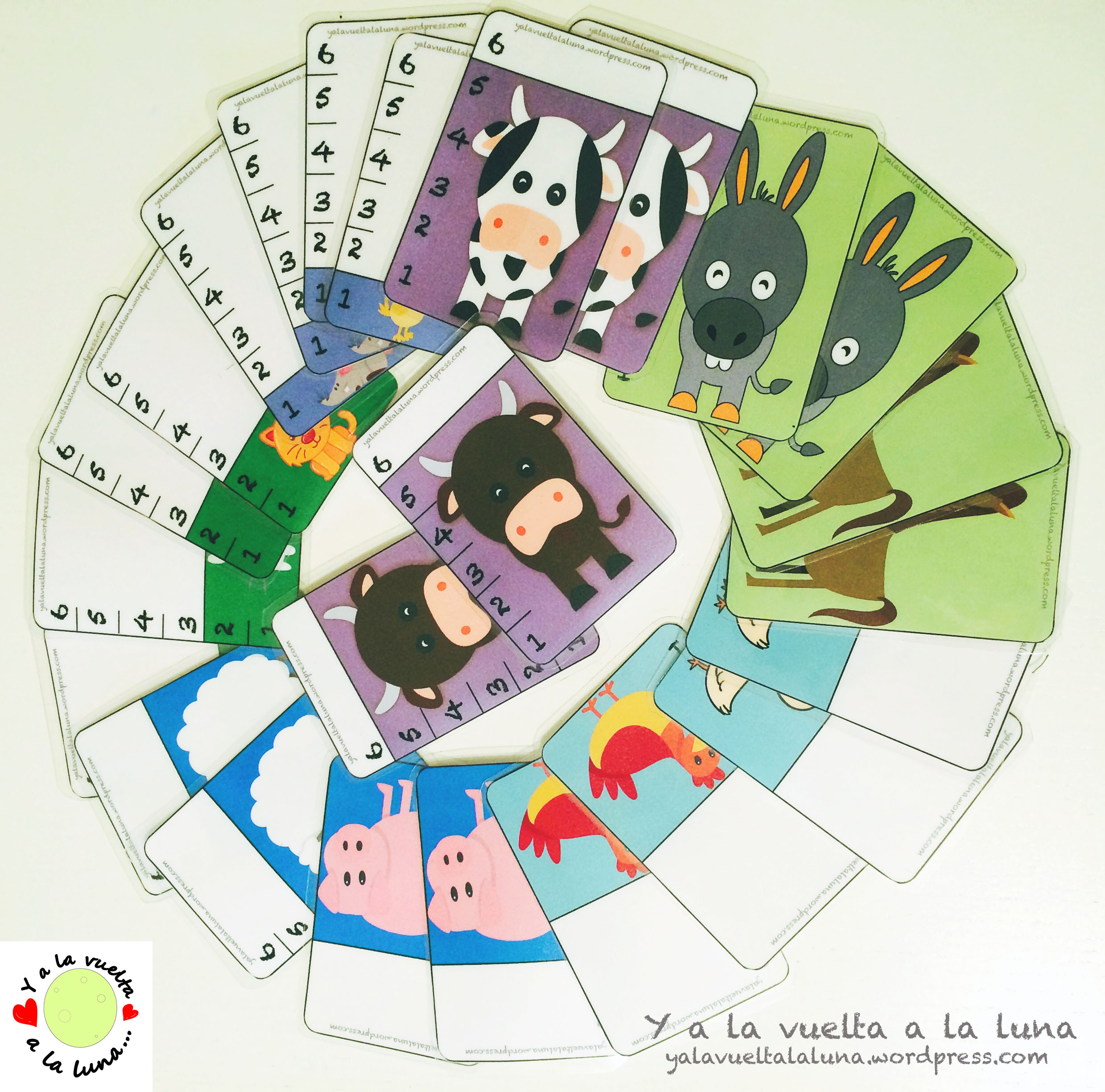 JUEGO DE CARTAS INFANTIL "LA GRANJA FELIZ" (IMPRIMIBLE)